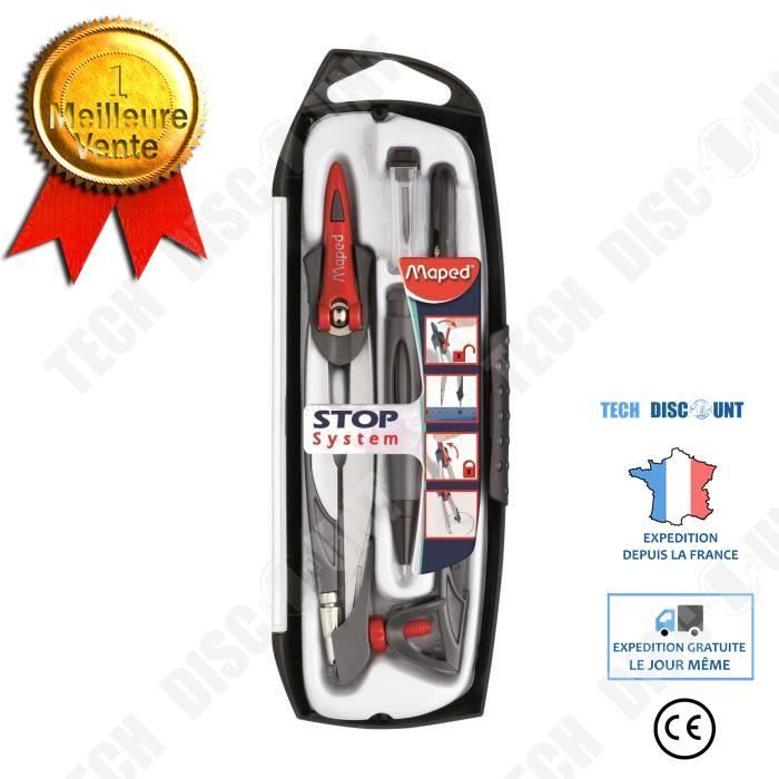 Compas Stop System - TD® - Coffret 5 Pièces - Métal et plastique - Gris ...