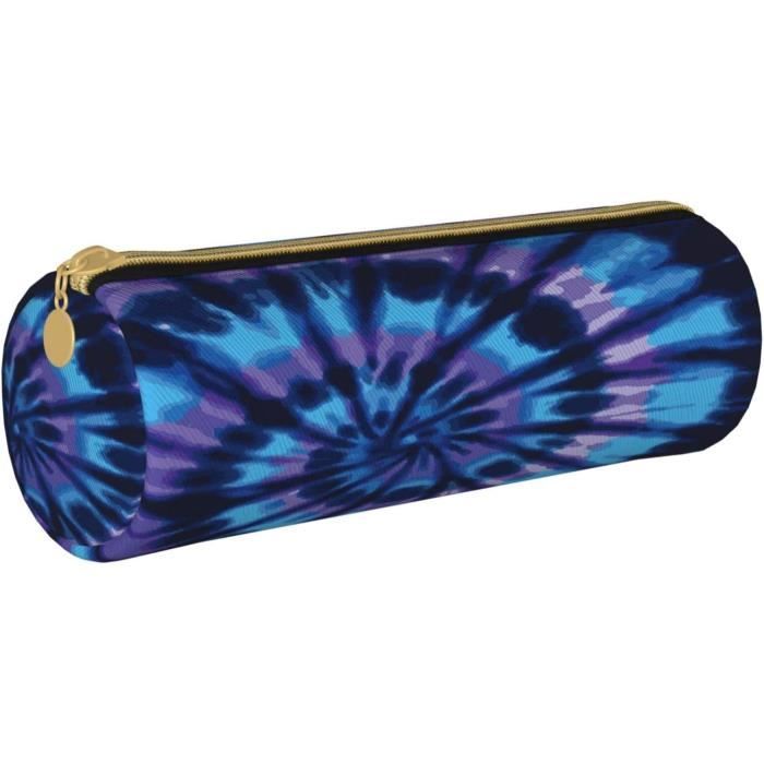 Trousse Cylindrique En Cuir De Pieuvre Coloré Avec Fermeture Éclair ...