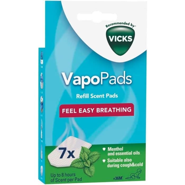 Vapopads Menthol - Tablettes Aux Huiles Essentielles - Lot De 7 ...