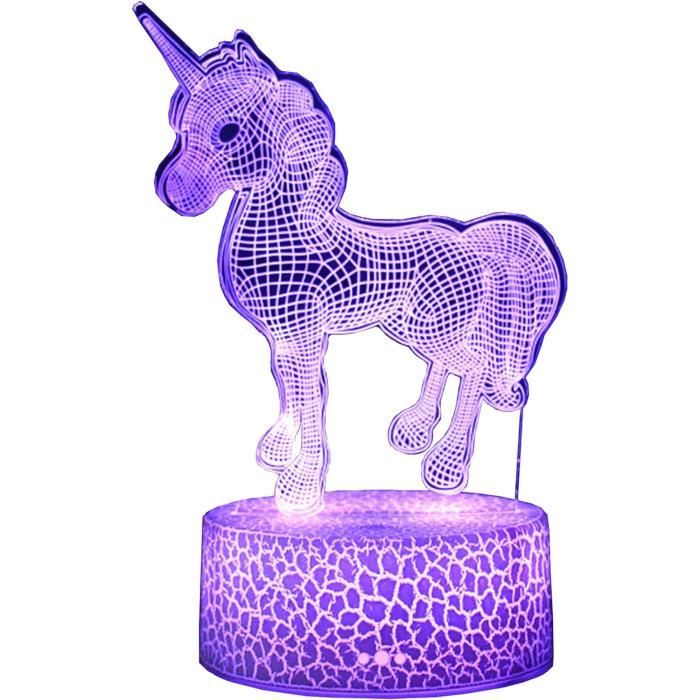 Belle Lampe De Nuit Pour Enfants Dimmable 7 Couleurs Télécommande ...