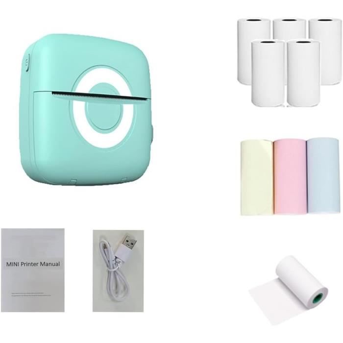1 Ensemble de Mini Imprimante Portable Autocollant Imprimante Thermique ...