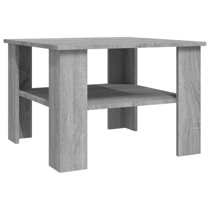 SIB Table basse Sonoma gris 60x60x ZJC7063373009950 - Cdiscount Maison