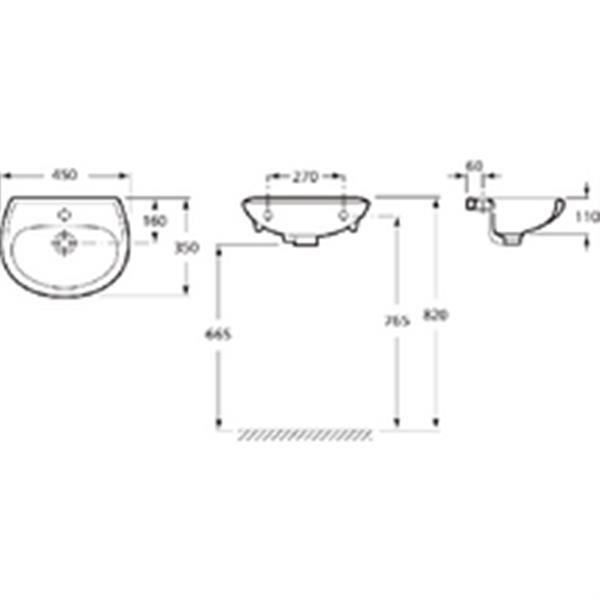 Lave-mains classique ROCA POLO 45x35cm blanc - Cdiscount Bricolage