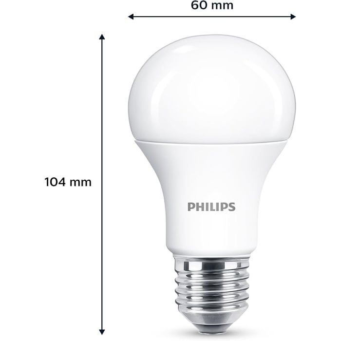 PHILIPS Philips LED A60 Bulbs, Pack of 3 [E27 Edison Screw], 13W, 100W ...