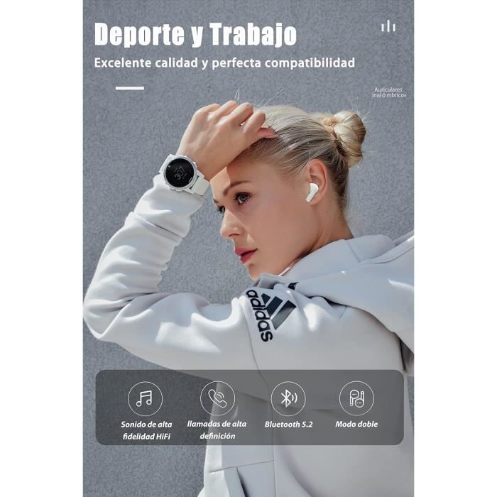 Ecouteurs Bluetooth Sans Fil, Ecouteur Bluetooth 5.3 Hi-Fi Son Stéréo ...