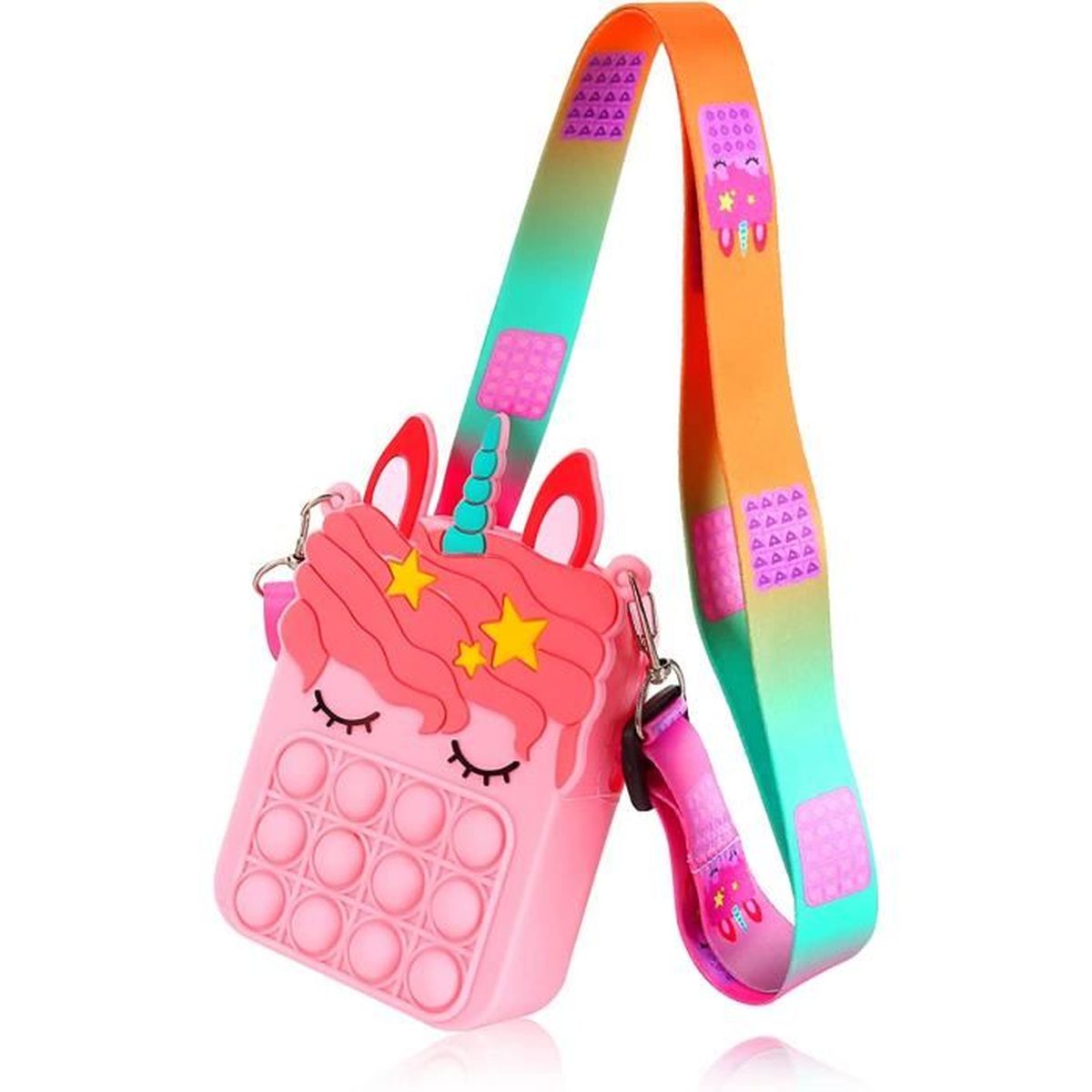 Pop Sac,Fidget Bubble Sac à bandoulière,Sac à Main Push Bubbles Jouets ...