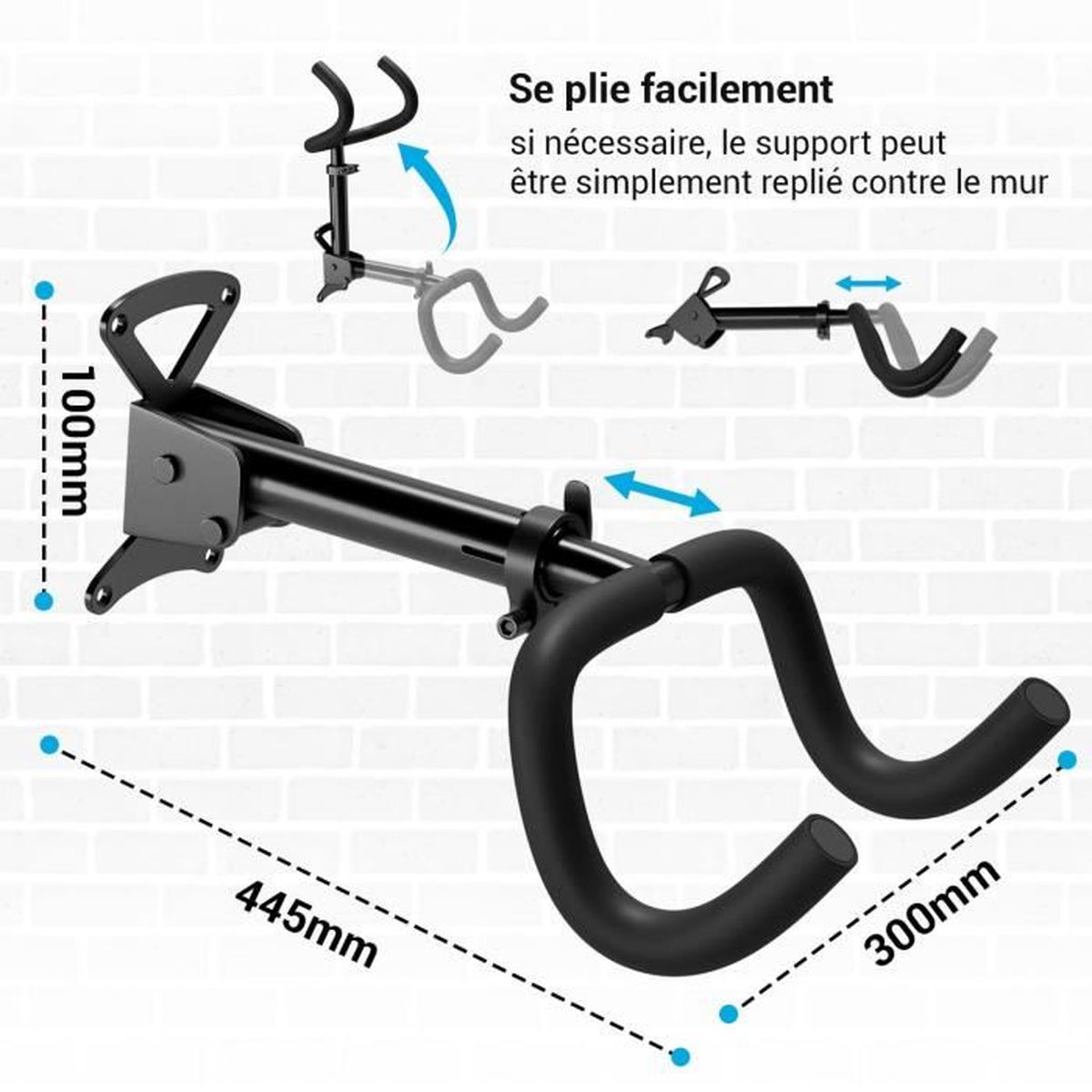 Cycle Support Velo Mural Support Mural Velo | Porte Velo Mural ...
