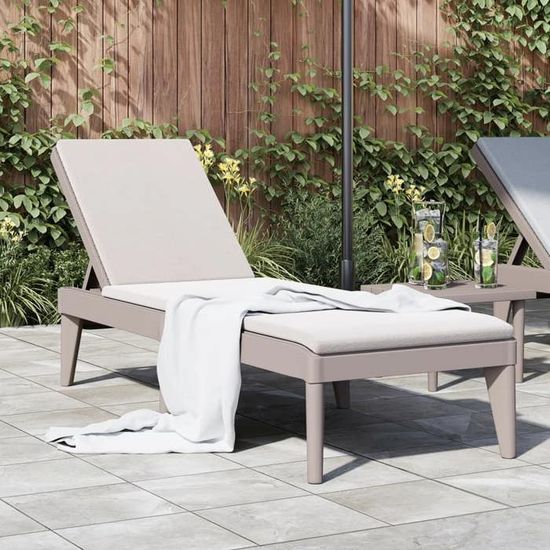 VidaXL Chaise Longue, Siège avec Dossier Réglable, Bain de Soleil ...