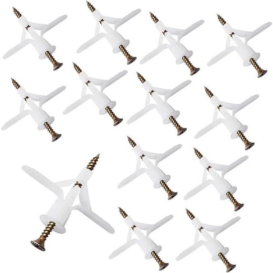 150 Pièces Chevilles Pour Plaque De Plâtre, Chevilles Avec Vis Pour ...