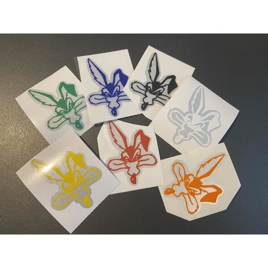 STICKER AUTOCOLLANT REFLECHISSANT COYOTE CASQUE MOTO SECURITE ...