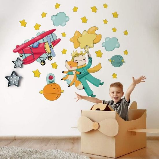 Autocollants Muraux Enfant Écologique Et Hypoallergénique Effet Tissu Doux Repositionnables ...