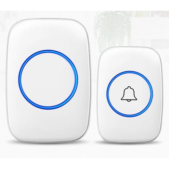 FAN-sonnette de maison Kit de sonnette sans fil étanche, 36 musiques ...