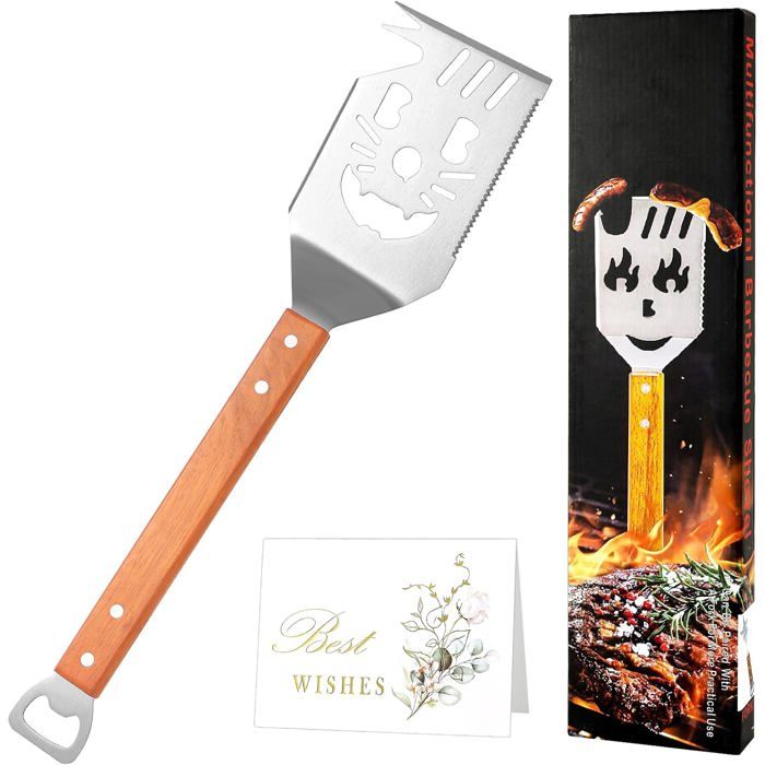 GTNCE 7 en 1 Spatule de Barbecue, Outil Multifonction pour Barbecue ...