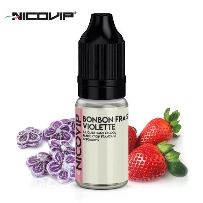 Pack 10 E-liquides Nicovip BonBon Fraise Violette - 6mg - Cdiscount Au ...