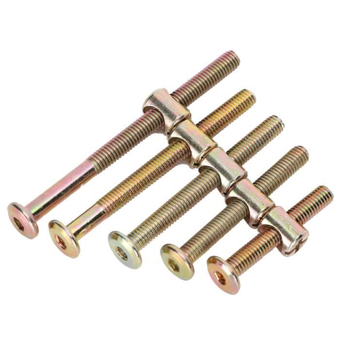 Vis M6 M6 Crou Galvanisé Vis 100 Pcs Vis Crou M6 Meubles Connexion Galvanisé En Acier Au Carbone ...