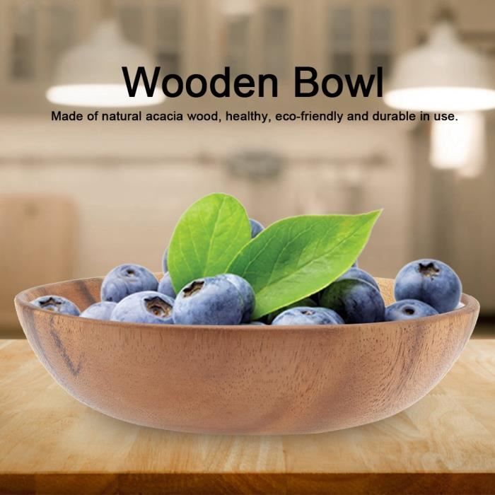 Bols en bois, bol à épices bol de fruits multifonction pour la cuisine ...