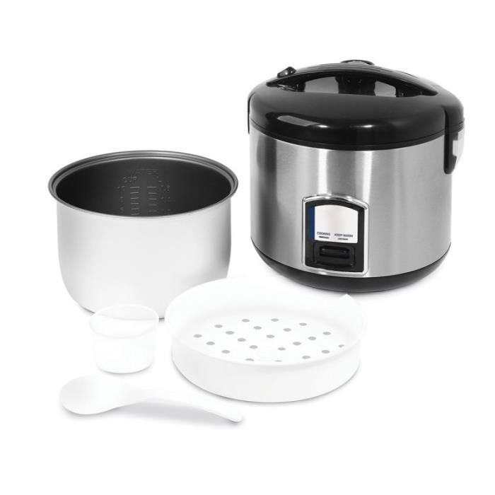 Cuiseur à Riz Inox avec Fonction Cuisson Vapeur - Gris - 700 Watt ...