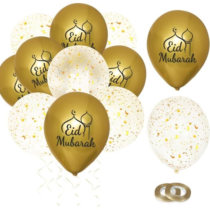24Pcs Ballon Eid Mubarak Ballon Ramadan Gonflable En Latex Motif Lune ...