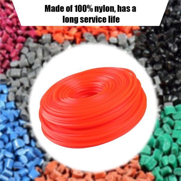 Agriculture débroussailleuse corde en nylon outils fil pelouse accessoires carré 85 m herbe ...