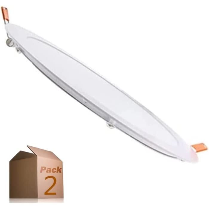 Plaques LED 20W Circulaires Downlight (Pack 2) 3000k Blanc Chaud ...