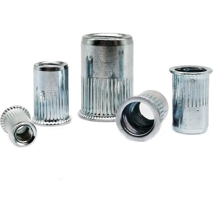 Écrou à Riveter 10-20 Pièces M3 M4 M5 M6 M8 M10 M12 en Acier Au Carbone ...
