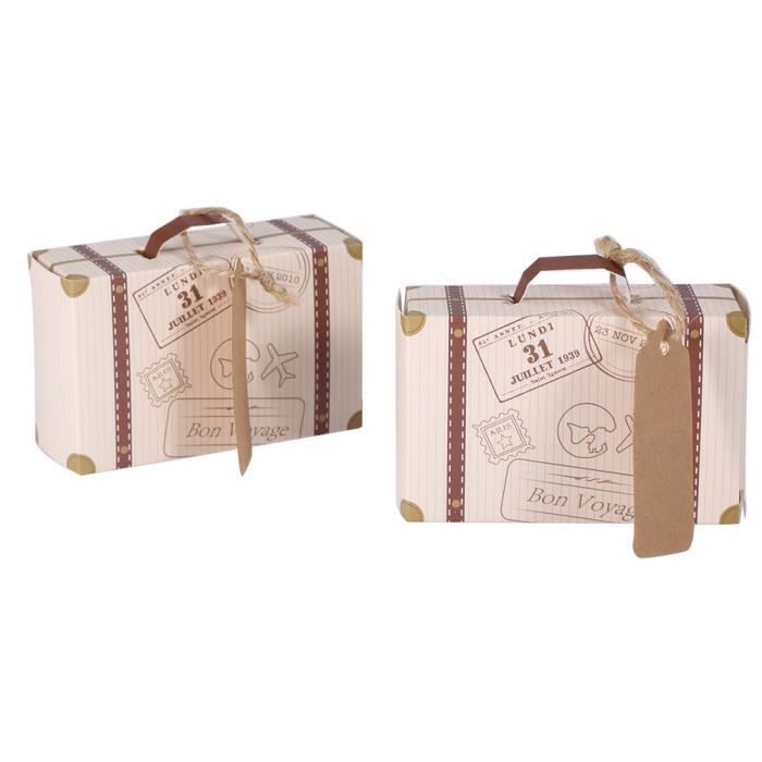 Fdit Boîte Cadeau 50 pcs/Ensemble Mini Valise Carton de Bonbons Cadeau ...