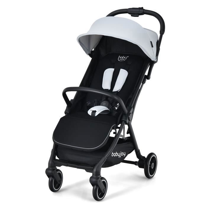 GOPLUS Poussette Pliable,Pliage en 1 Clic, avec Double Frein Dossier ...