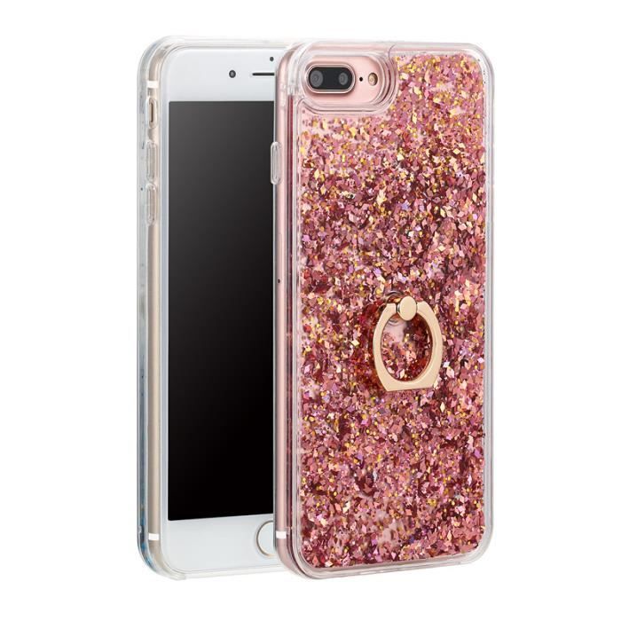 IPhone 7 Plus Coque,Antichoc Coque iPhone 7 Plus Rose Or Quicksand ...