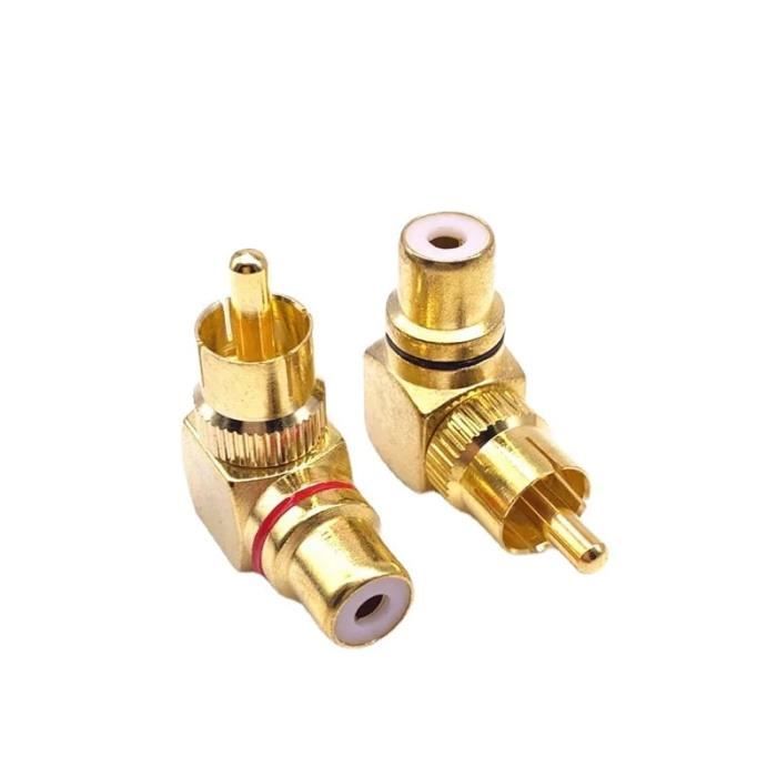 Câble d'alimentation,Câble de Signal Mural en Cuivre RCA en Forme de L ...