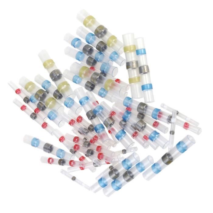 50x Cosse Electrique Bout à Tube Thermorétractable TUBE - RACCORD ...