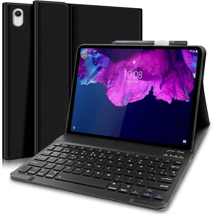Étui Avec Clavier Espagnol - Pour Lenovo Tab P11 (Tb-J606) 2021 - Étui ...