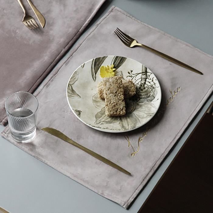 Alice-napperon en velours brodé, Simple, de Style moderne, sous verre ...