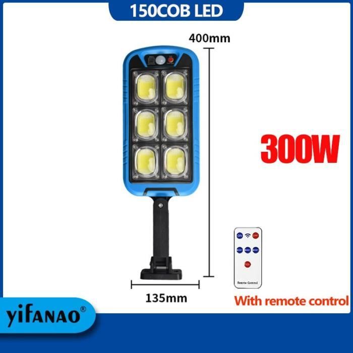 BORNE SOLAIRE ,Style B 150COB--Lampadaire solaire à 150 LED 300W, imperméable, 3 Modes'éclairage ...