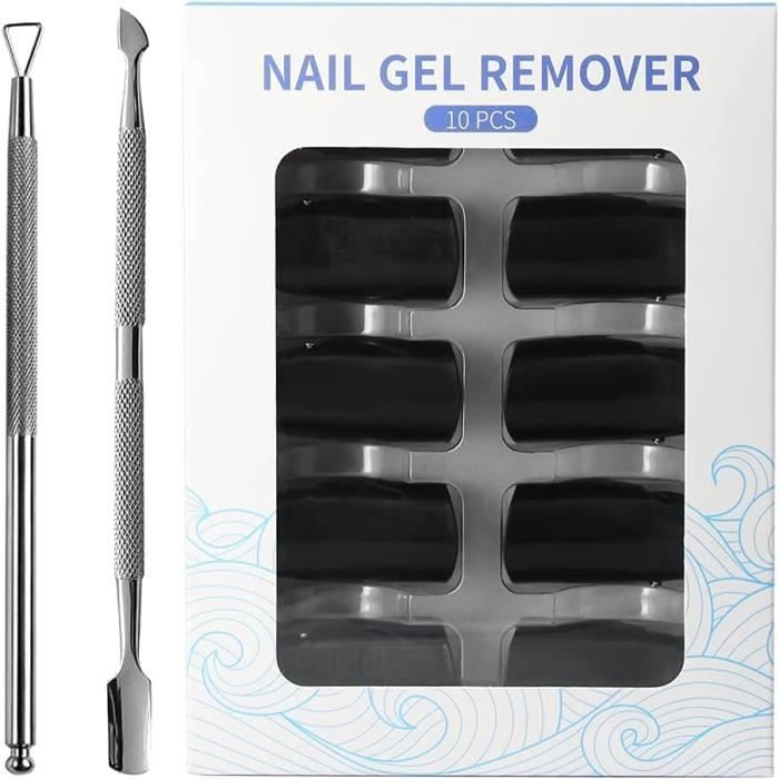 Pousse Cuticules Metal Avec 10 Clips De Retrait De Vernis À Ongles ...