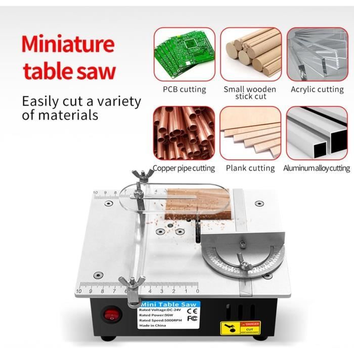 RIYAN Mini Scie à Table Électrique Banc Scies Scie de Bureau Ménage PCB ...