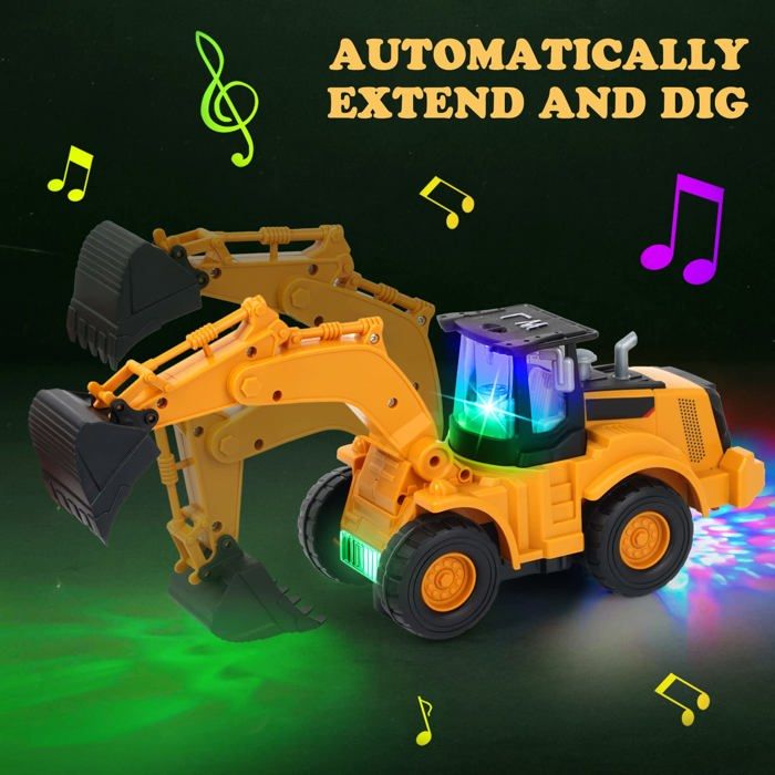 VEHICULE DE CHANTIER Pelle Jouet, Marche Automatique avec Son et ...