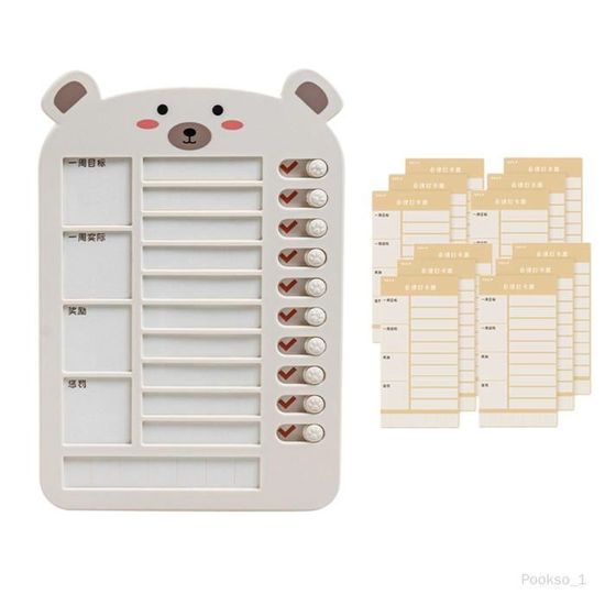 Tableau de liste de mémo Tableau de liste amovible et réutilisable Ours ...