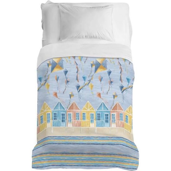 Toile Couvre-Lit 220 X 280 Cm, Toile Simple 100% Coton Pique, Idéale ...