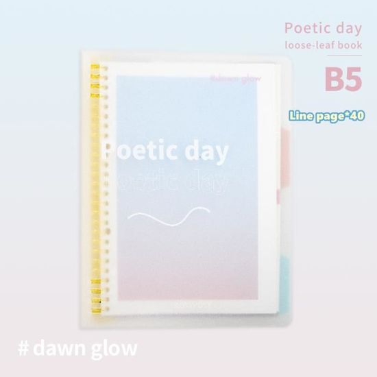 Classeur - Dawn - B5 - 40 pages - 8mm ligne - Couleur pastel biscuit - Cdiscount Beaux-Arts et ...