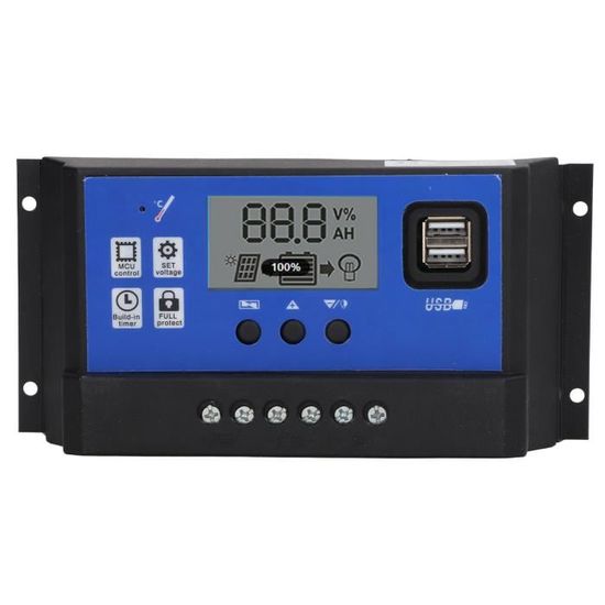 EJ.life contrôleur solaire PWM Contrôleur de charge solaire 60A Panneau PWM Contrôle de charge d ...