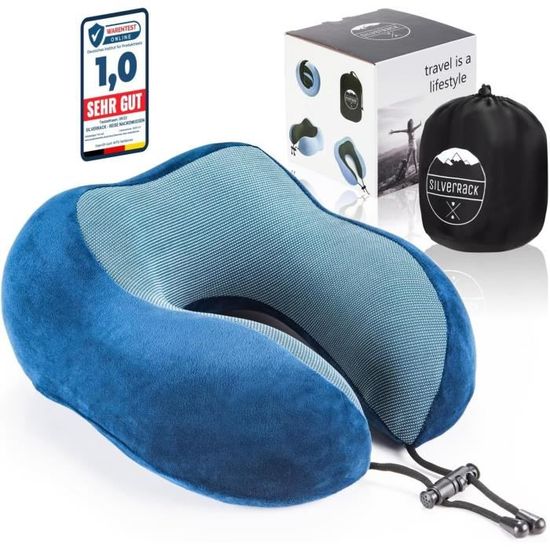 Coussin De Nuque De Voyage En Mousse À Mémoire De Forme (Bleu ...