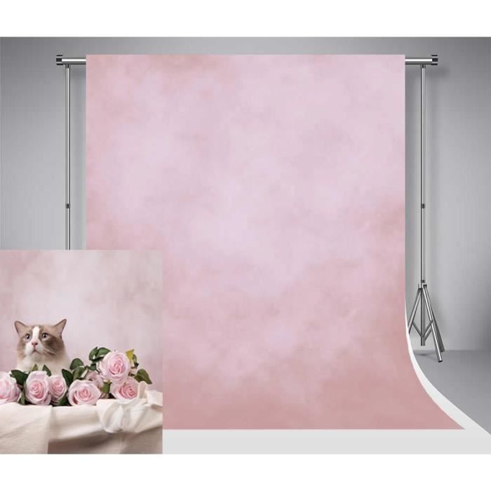 Toile de Fond en Microfibre pour Studio Photo Rose Clair 1,5 x 2,2 m ...