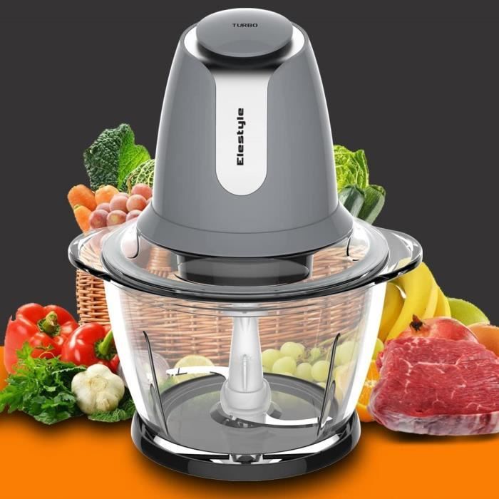 Elestyle Hachoir ÉLectrique 500WHachoir Multifonction 2 niveaux de ...