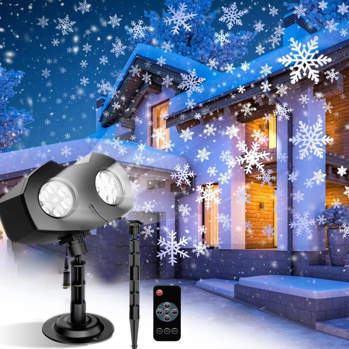 Projecteur LED de Noël Extérieure IP65 Lampe Projecteur LED de Flocon ...