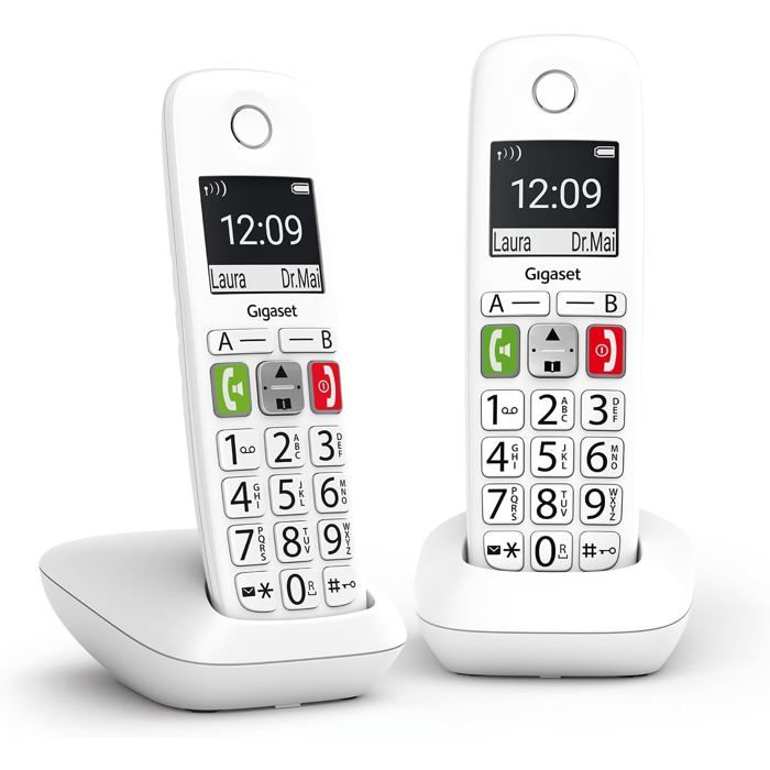 Téléphone fixe sans fil - SWROSE -E290 Duo - Téléphone Fixe Sans Fil, 2 ...