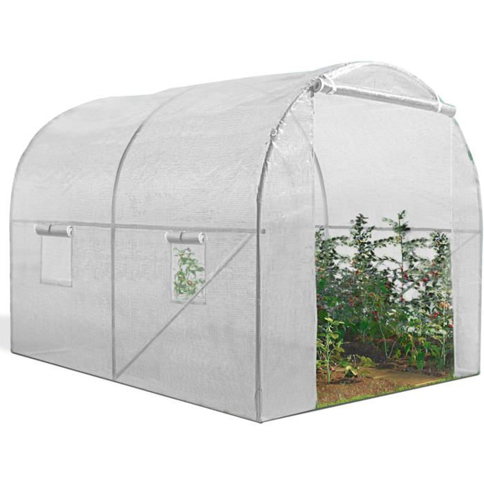 IDMarket - Serre Tunnel de Jardin 6M² Blanche Gamme maraîchère Roma ...