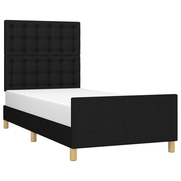 1 Place - Cadre de lit simple avec Tête de lit - VIDAXL - sans matelas ...