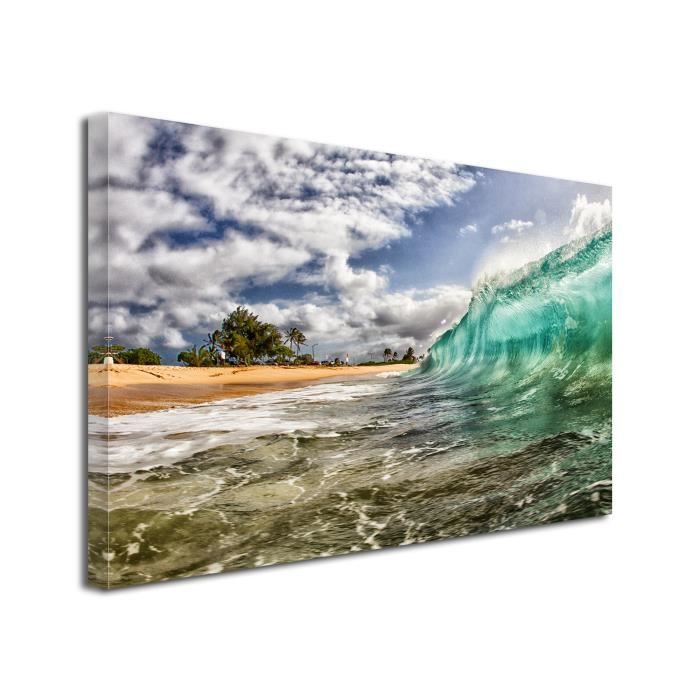 DECLINA, tableau toile océan, Tableau toile décoratif Le Shore Break ...
