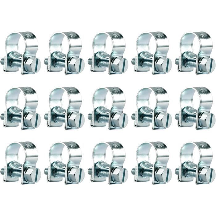 15 Pièces Collier De Serrage Métallique Inox 10-12Mm Colliers Serrage ...