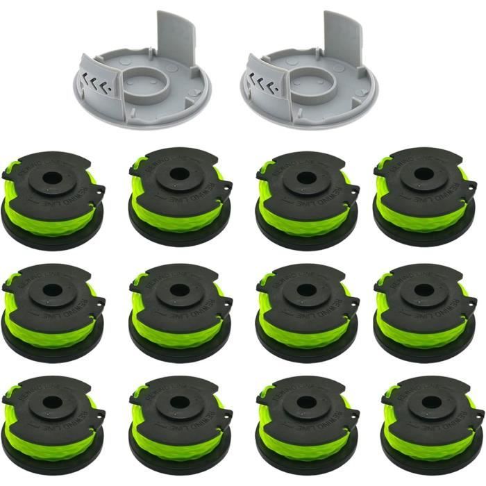 Bobine de fil de rechange pour débroussailleuse Ryobi RAC143 RLT36B33 et RY36LT33A-0 (12 bobines ...